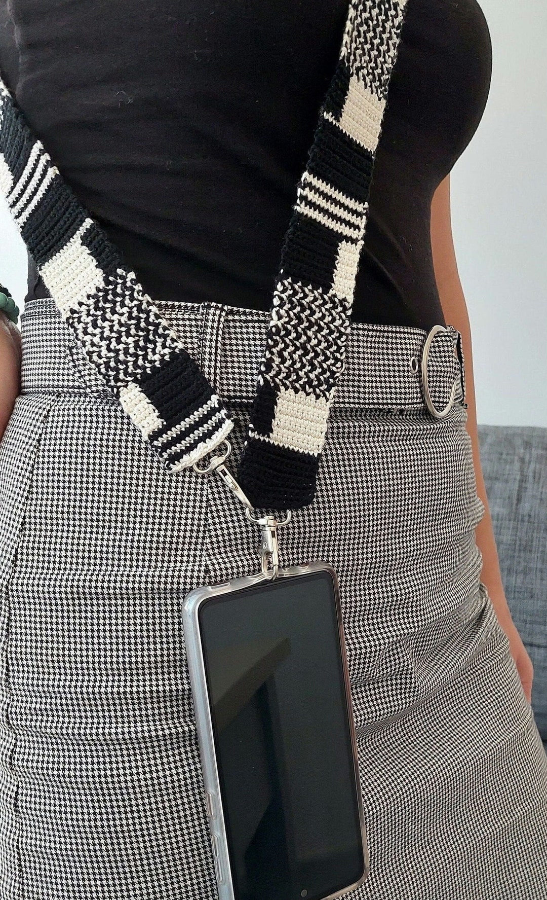 Crochet Geometric Phone Strap Pattern: DIY Crossbody (PDF Pattern) - Etsy