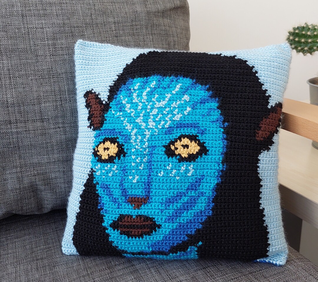 Avatar Neytiri Crochet Pillow Pattern,crochet Cushion Cover,crochet ...