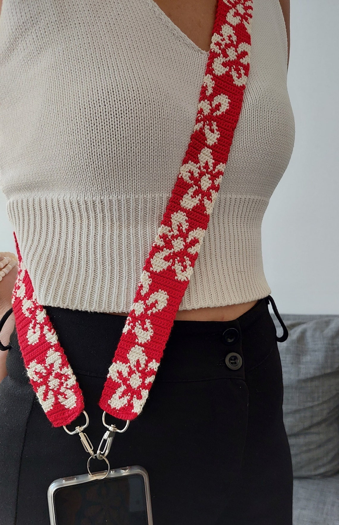 Daisy Crochet Crossbody Phone Strap Patternchristmas - Etsy