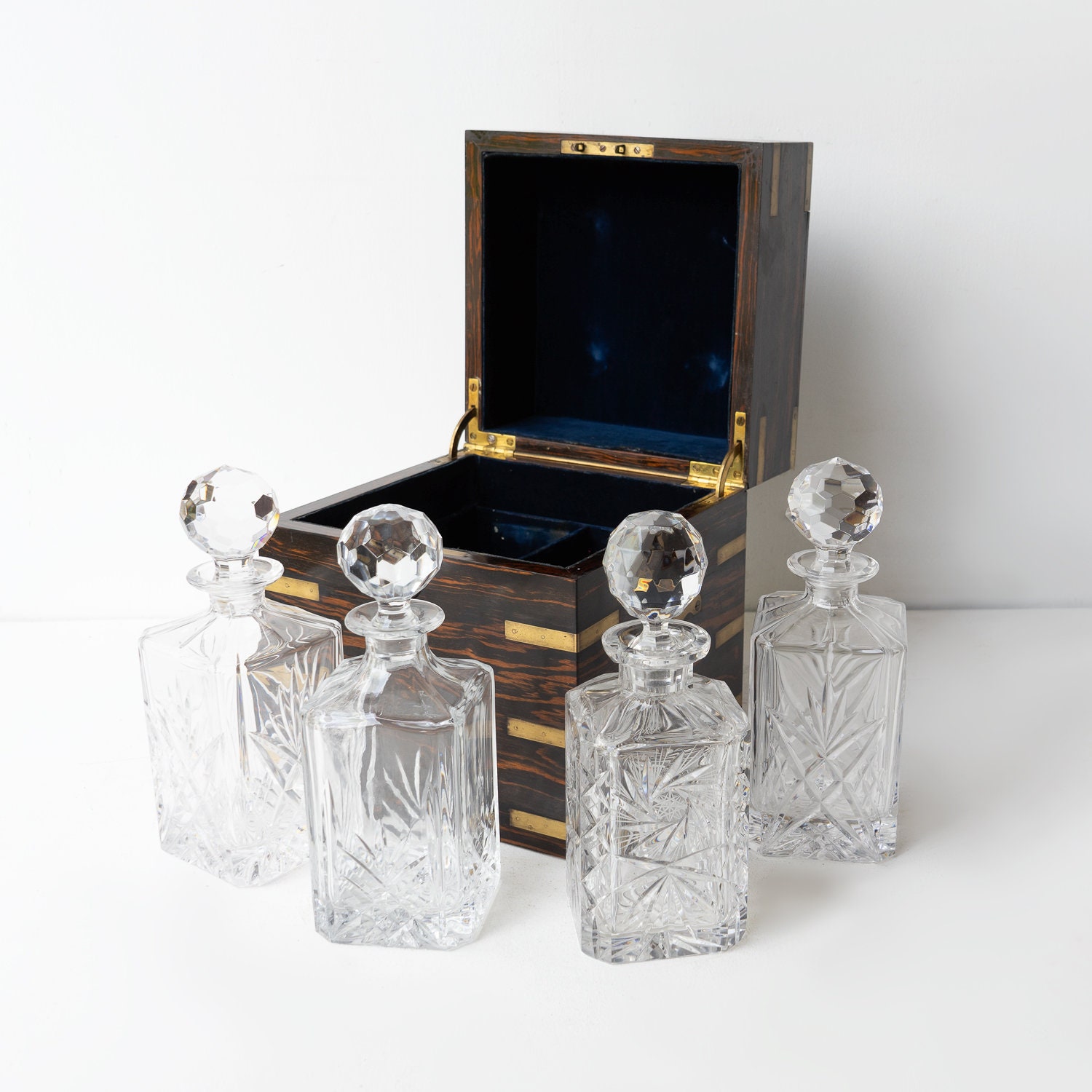 Antique Campaign Decanter Box, Coromandel With Brass Fittings, 19th ...