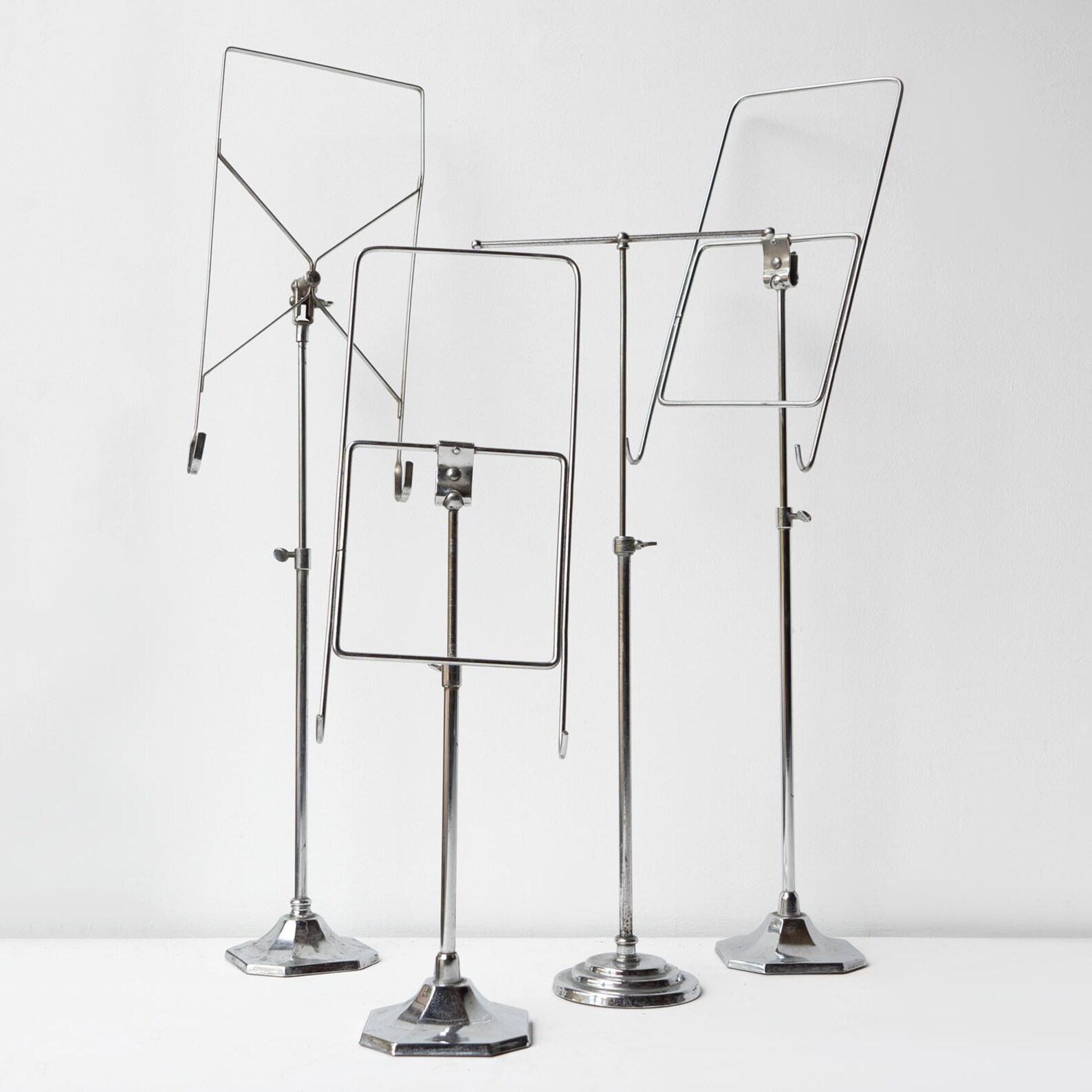 Collection of Vintage Art Deco Chrome Shop Fitting Display Stands C ...