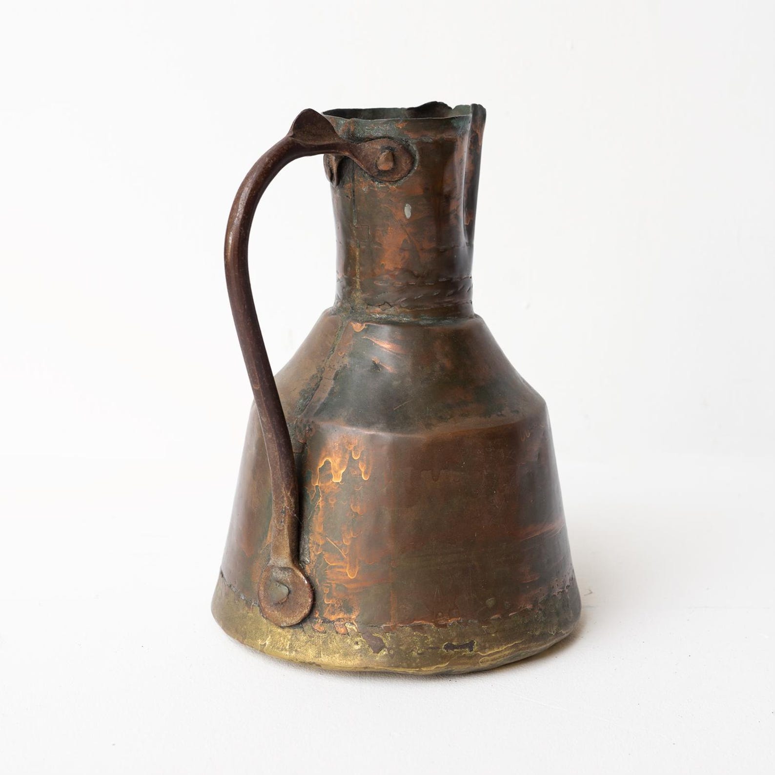 Antique Islamic Primitive Copper Water Jug Ewer, Ottoman Empire, 19th ...