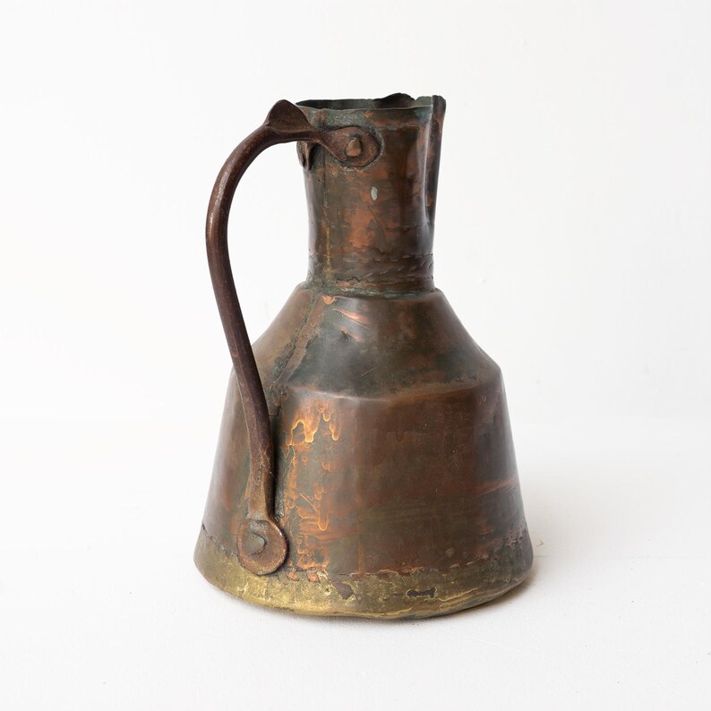 Antique Islamic Primitive Copper Water Jug Ewer, Ottoman Empire, 19th ...