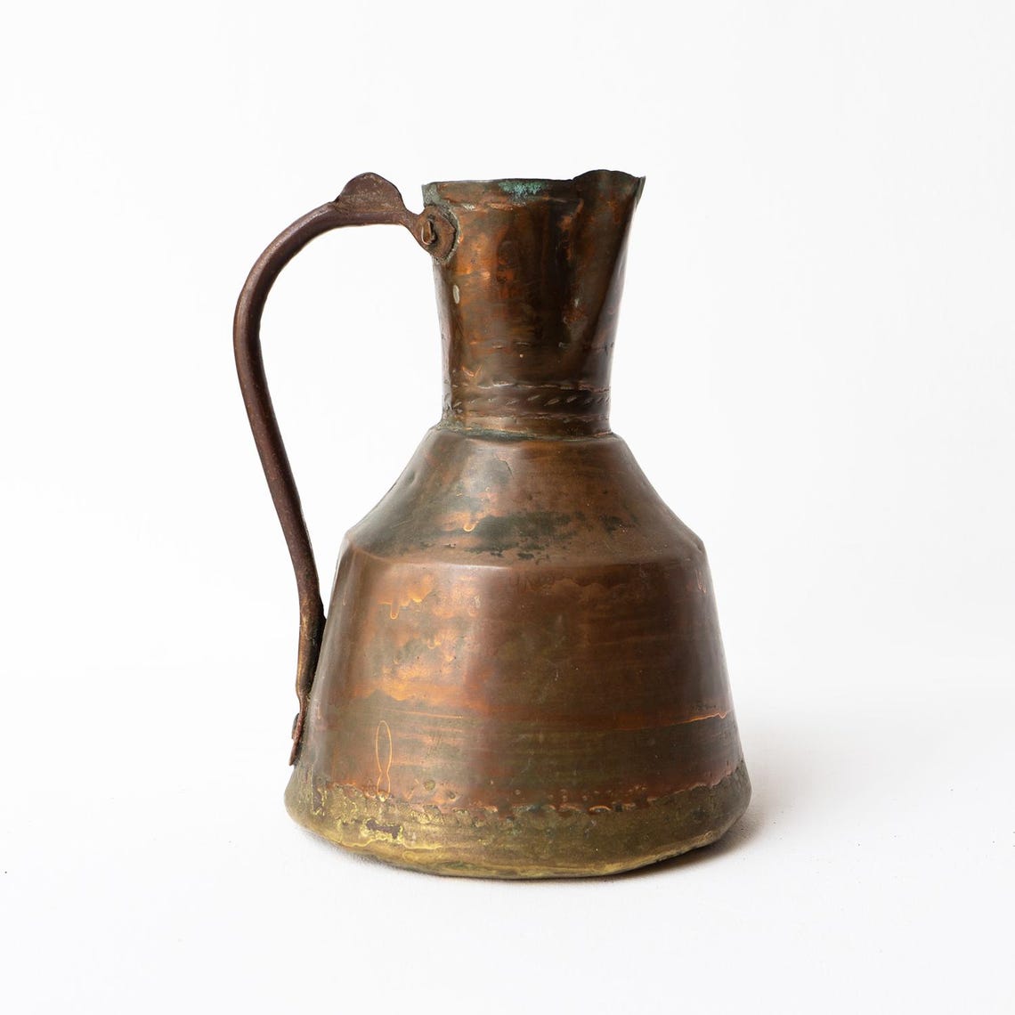 Antique Islamic Primitive Copper Water Jug Ewer, Ottoman Empire, 19th ...