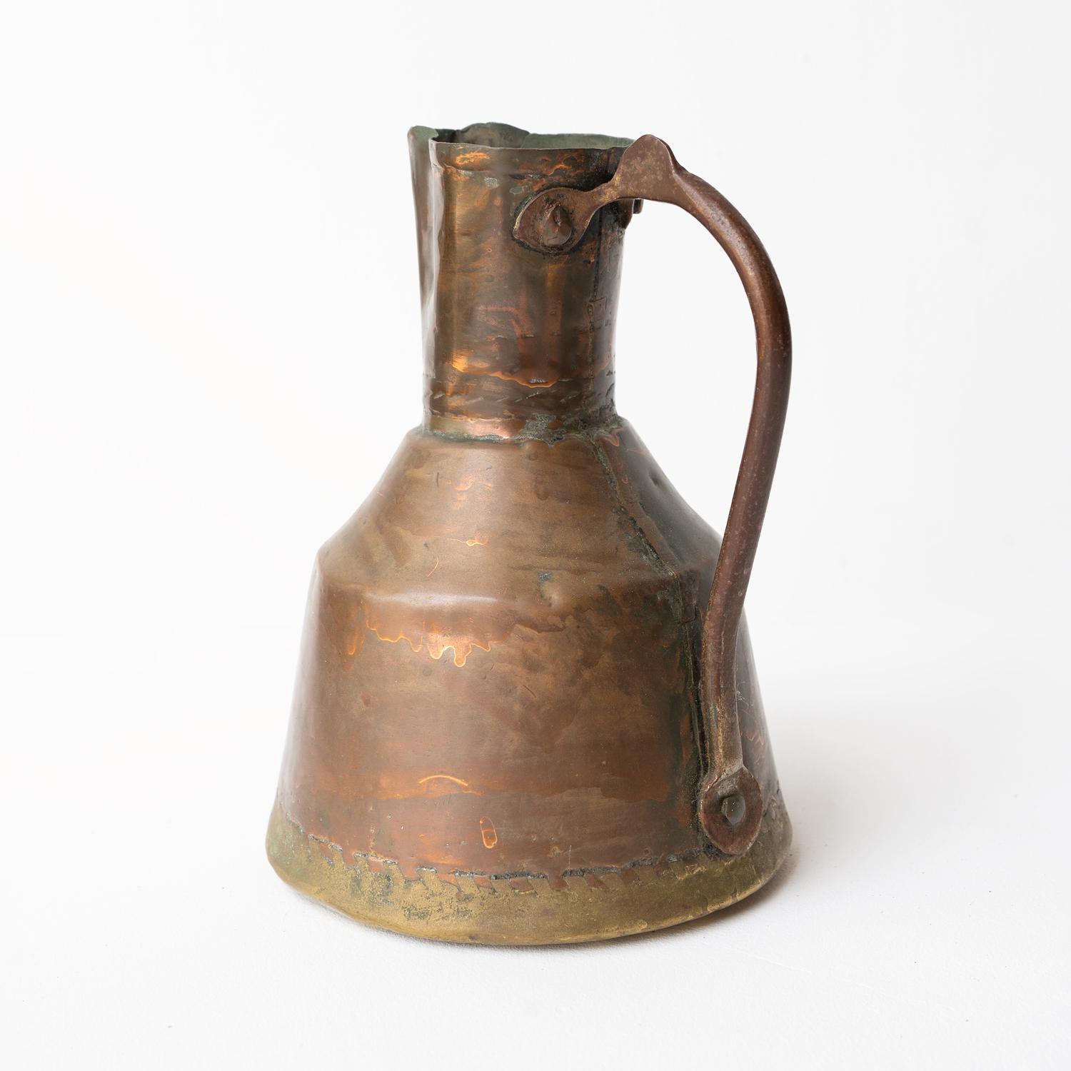Antique Islamic Primitive Copper Water Jug Ewer, Ottoman Empire, 19th ...