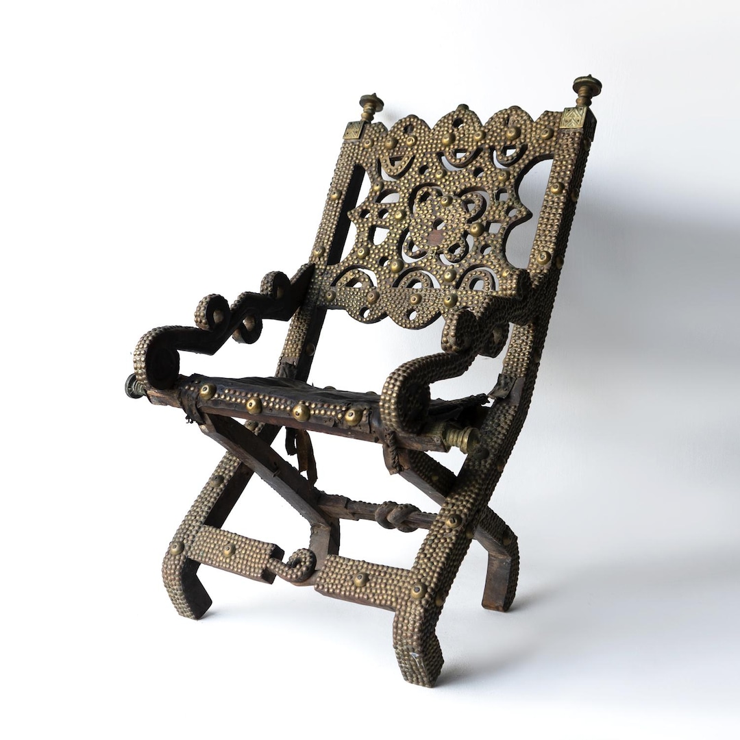 Antique Asante (ashanti) 'akonkromfi' Chief's Throne Chair, Ghana, 19th ...