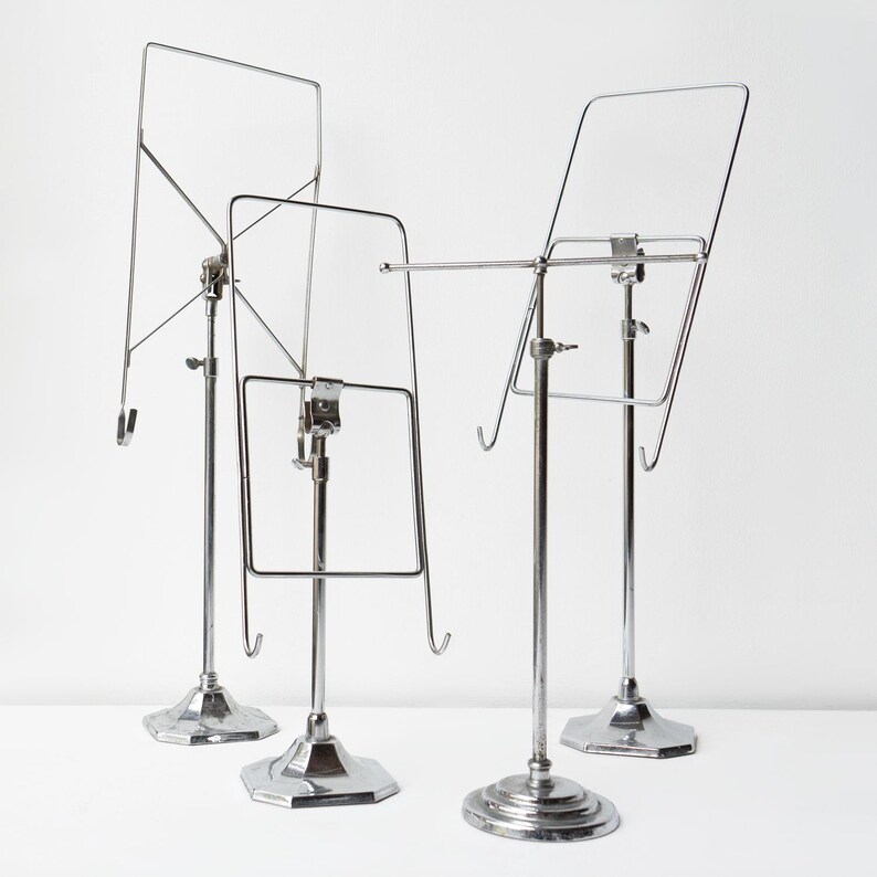 Collection of Vintage Art Deco Chrome Shop Fitting Display Stands C ...