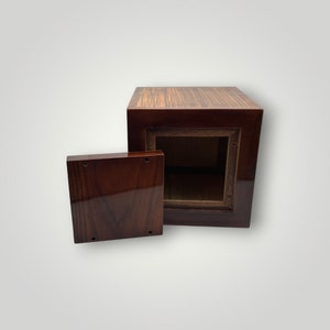 Wooden Cube Cremation Urn, Adult Full Size Urn, Urns for Human Ashes ...