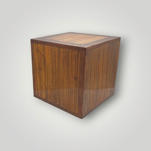 Wooden Cube Cremation Urn, Adult Full Size Urn, Urns for Human Ashes ...