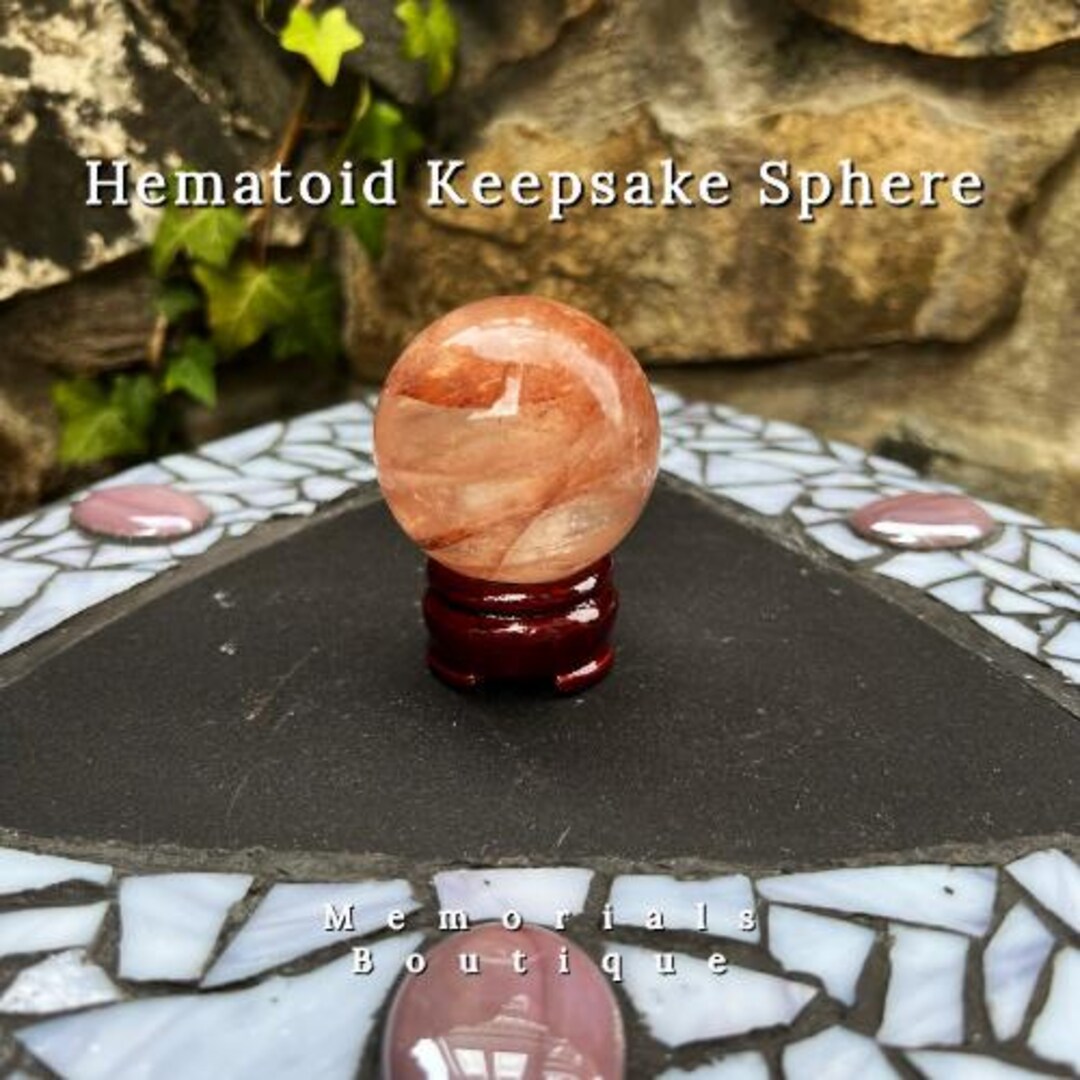 Hematoid Keepsake Sphere, Cremation Urns, Unique Urn for Ashes, Natural ...