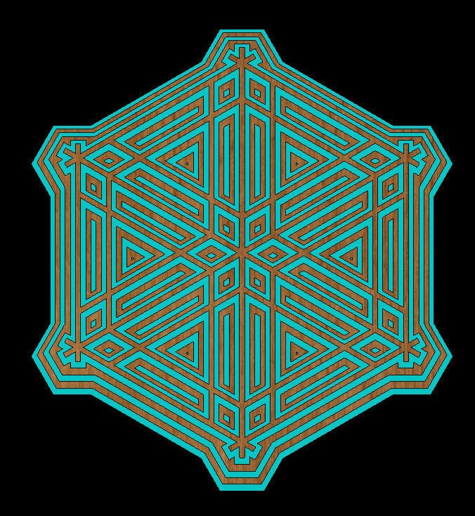 Design #001 Layered Hex Shape Wooden Geometric Wall Art Sculpture 6 ...