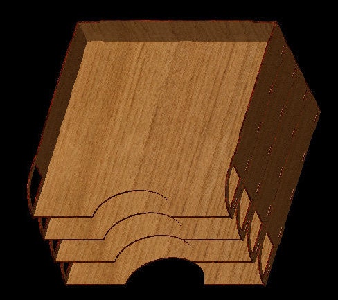 Design 002 Stackable 12 X 12 Card Stock Paper Tray Office - Etsy