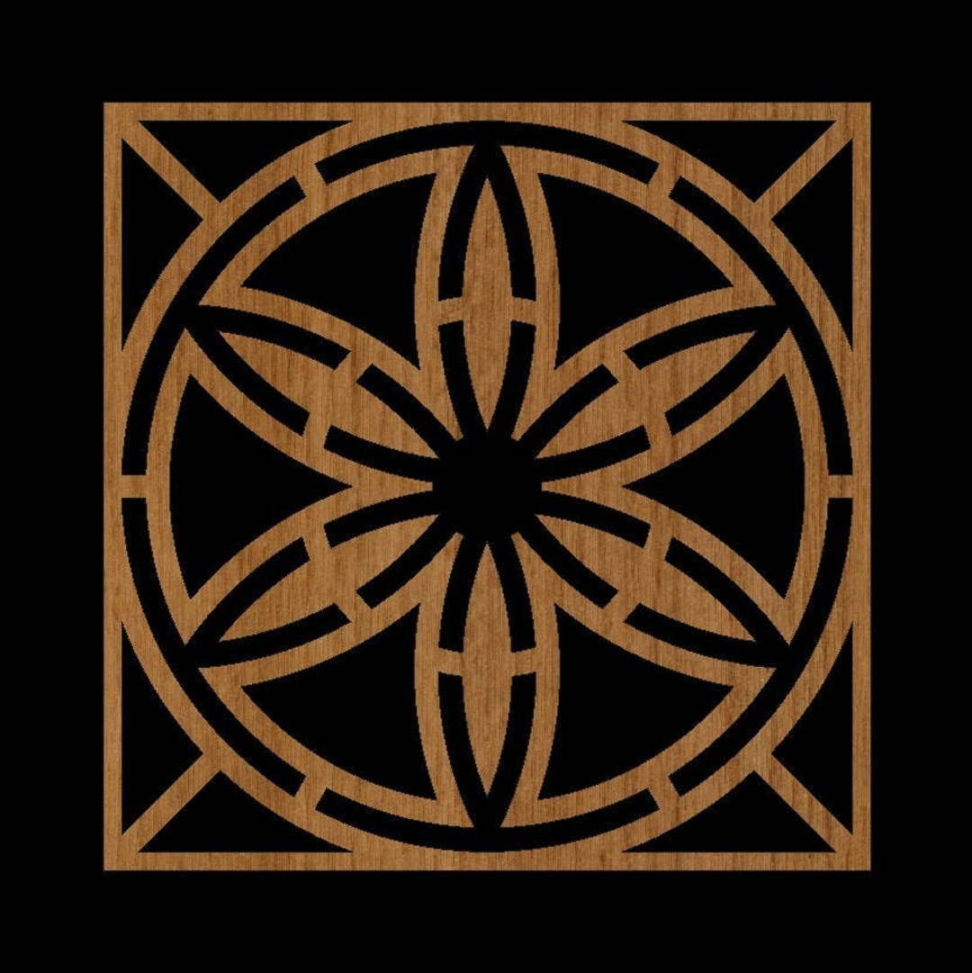 Design #008 5X5 Scroll Saw Trivet Coaster Wall Art Stencil Pattern Cut ...