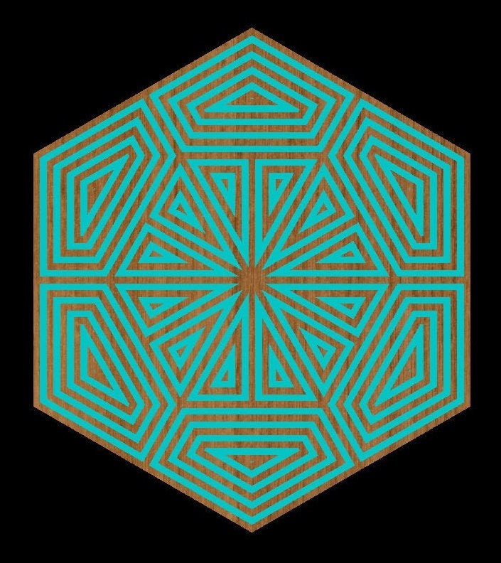 Design 012 Layered Hex Shape Wooden Geometric Wall Art - Etsy