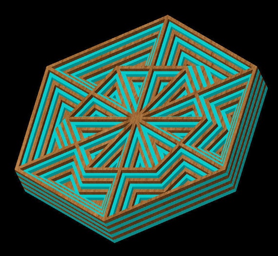 Design 011 Layered Hex Shape Wooden Geometric Wall Art - Etsy