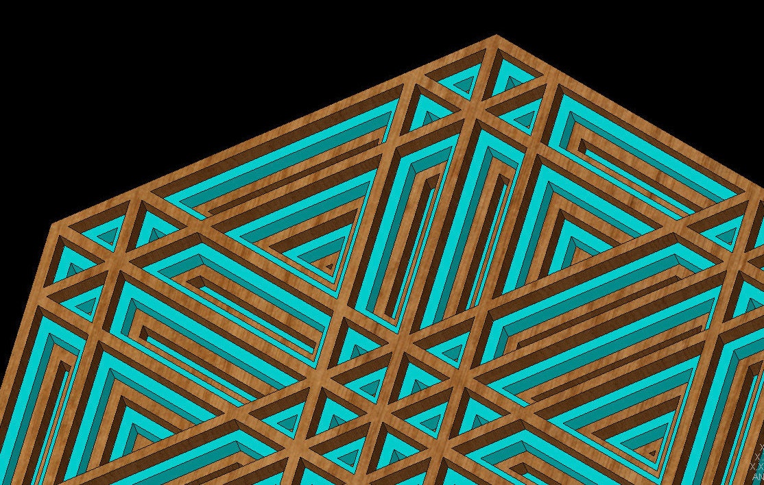 Design 006 Layered Hex Shape Wooden Geometric Wall Art - Etsy