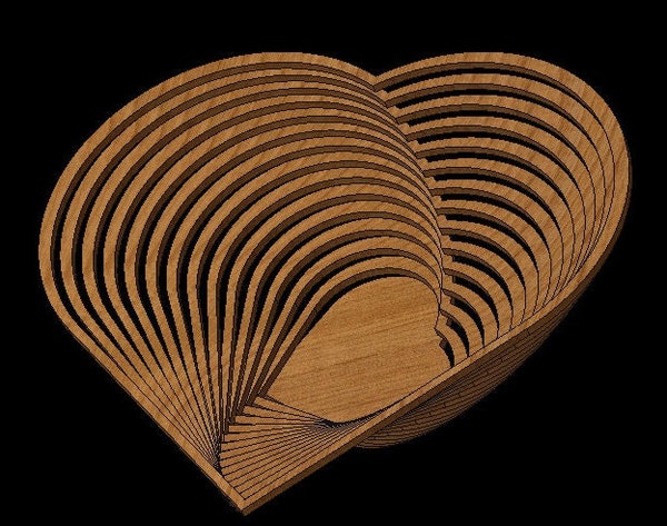 Overlap Bowl Digital File for Laser and CNC DXF SVG Dwg Eps - Etsy Canada