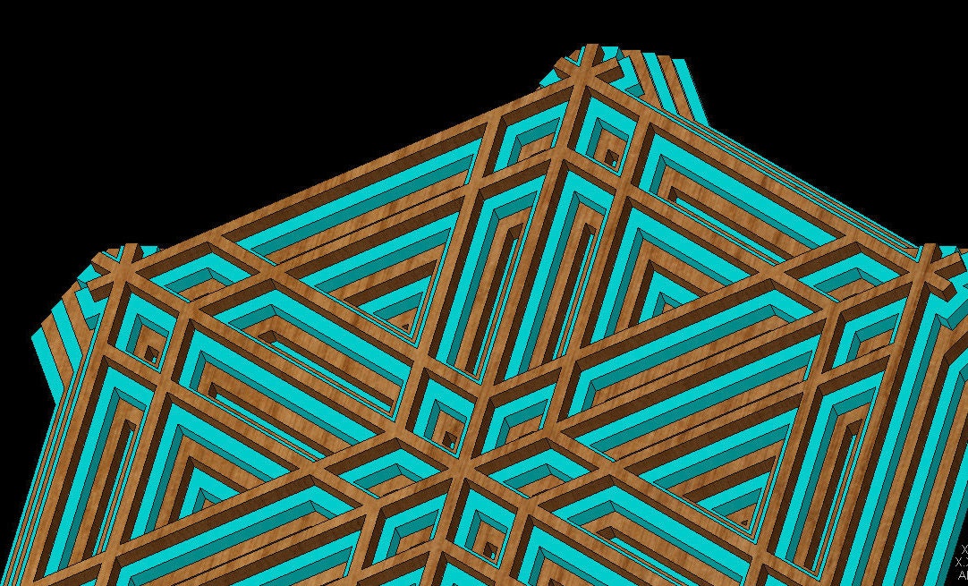 Design #001 Layered Hex Shape Wooden Geometric Wall Art Sculpture 6 ...