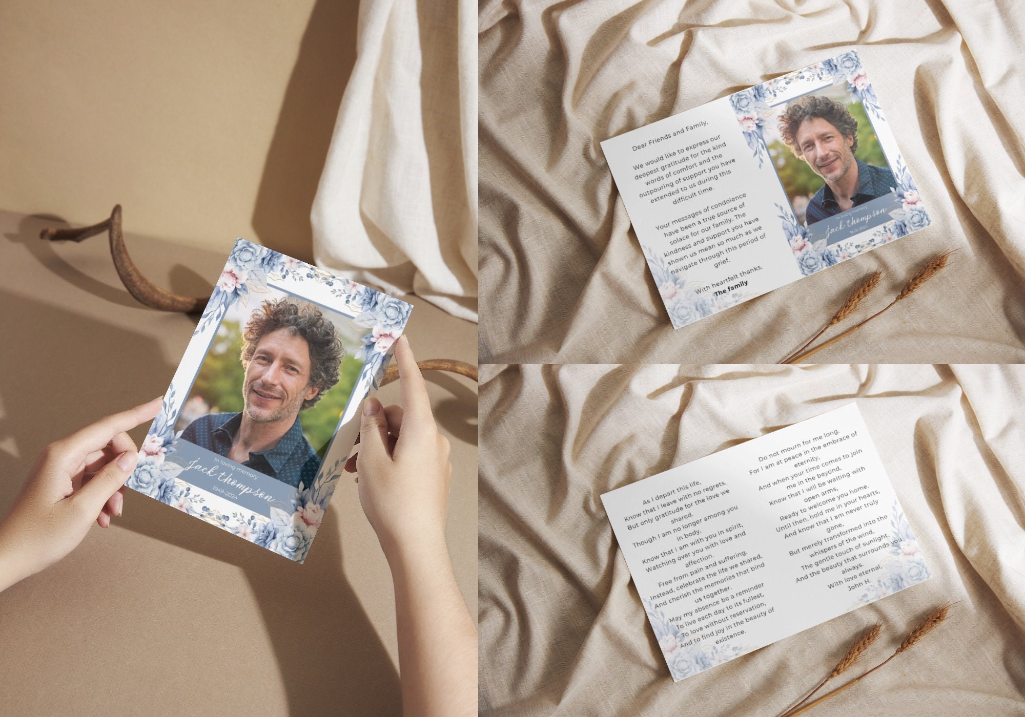 Editable Funeral Package, Funeral Program Package, Celebration of Life ...