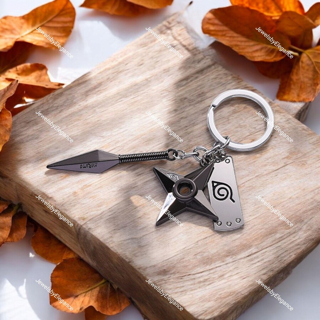 Anime Kunai Keychain Konoha Anime Keychain Anime Japanese Style- Naruto ...