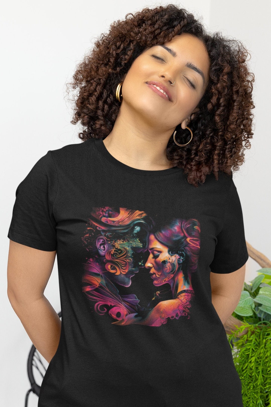 Salsa Tshirt | Argentine Tango Embrace | Colorful Lovers Looking Into ...