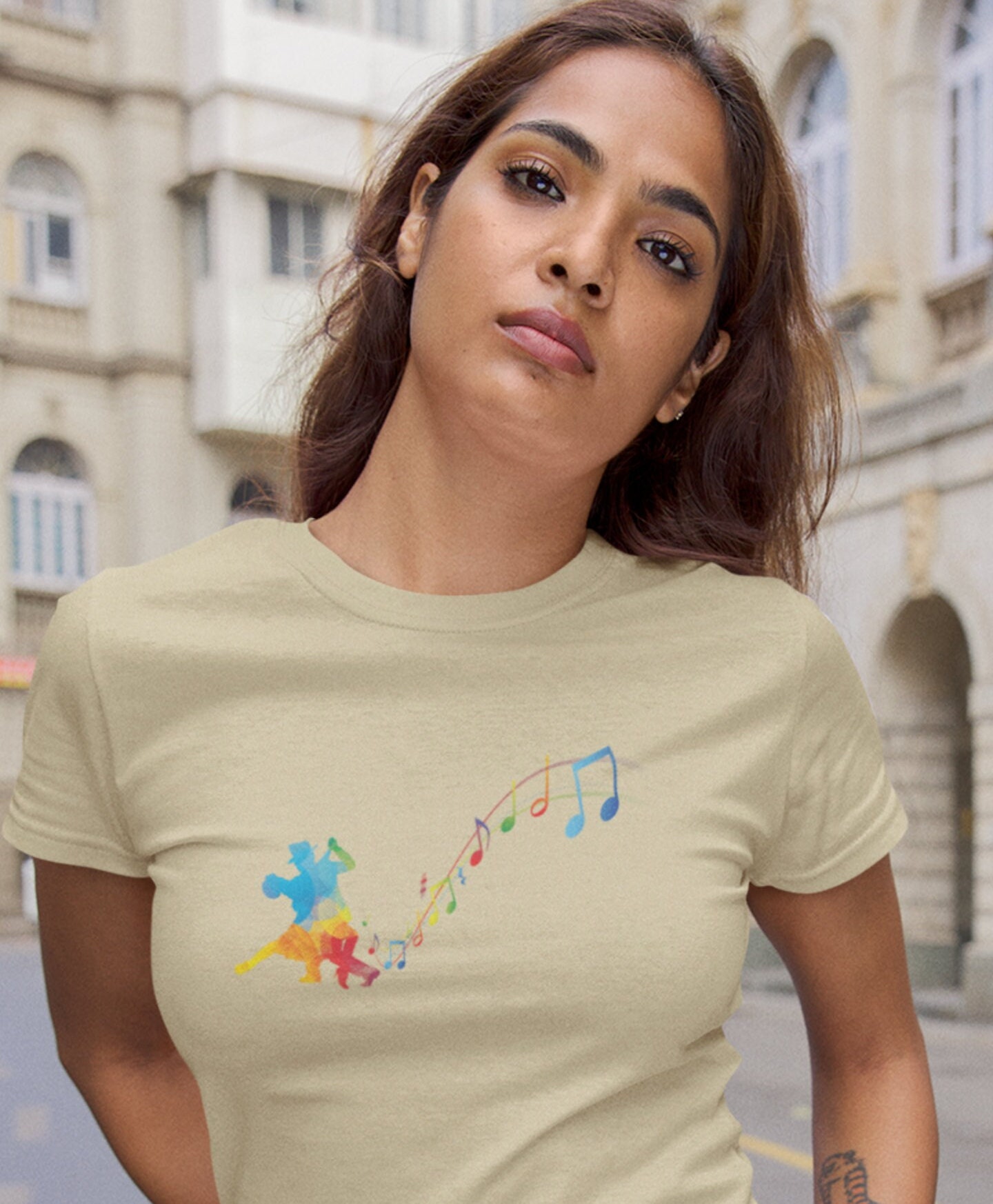Colorful Tango T-shirt | Silhouette Dancing Short Sleeve Tee ...