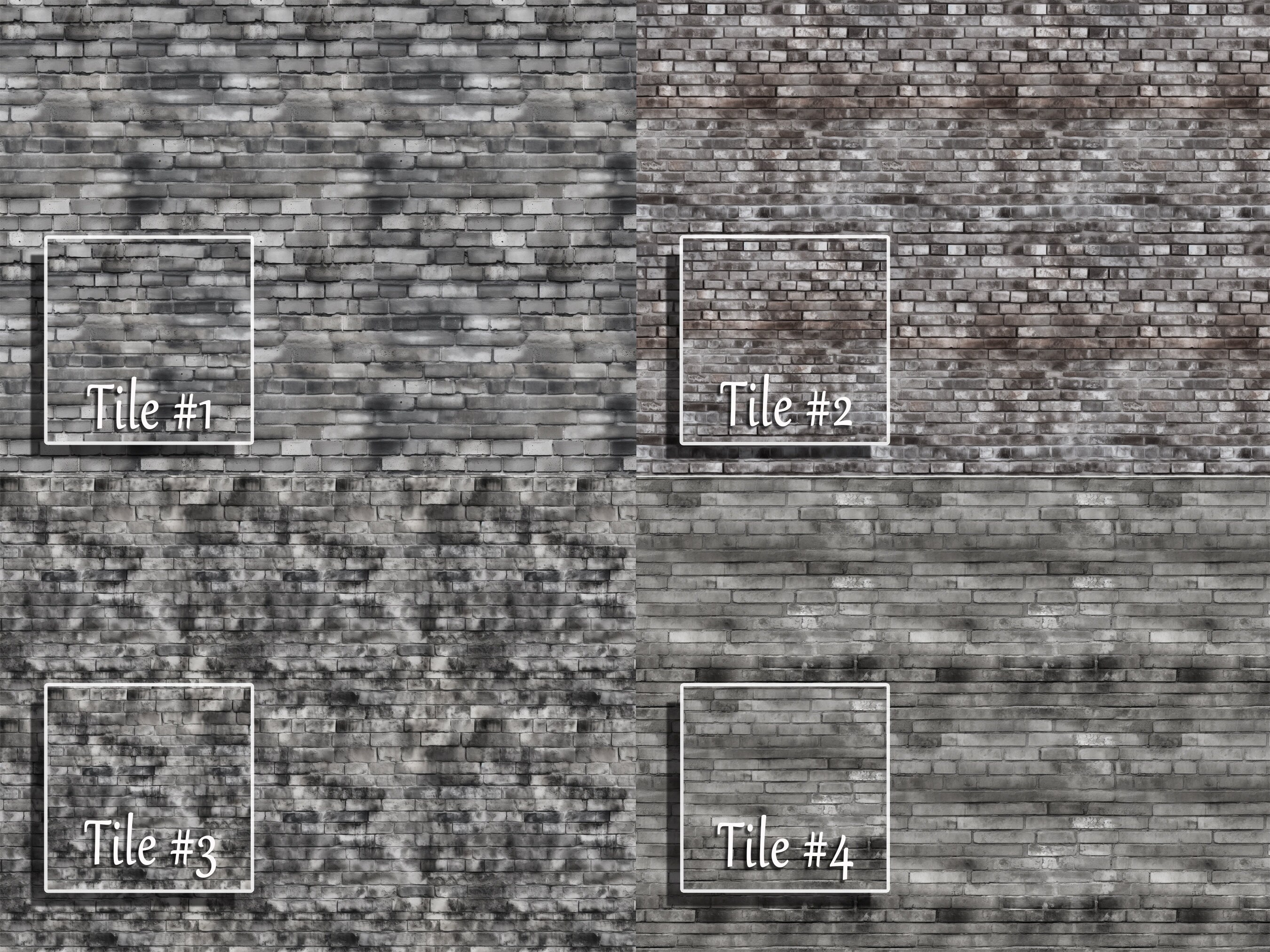 Clean & Versatile: White Seamless Brick Patterns for Photoshop and ...