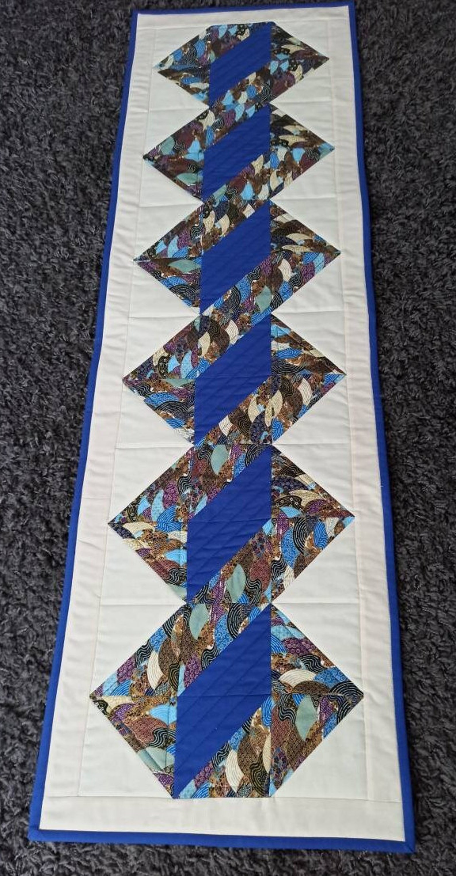 Unique Handmade Quilted Table Runner in Light Cream Royal - Etsy