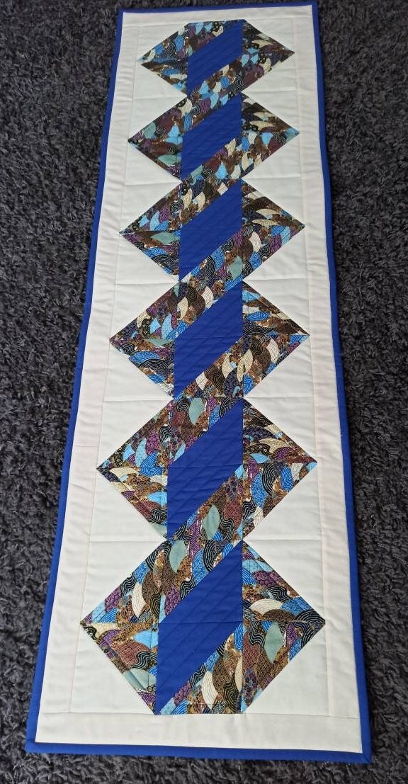 Unique Handmade Quilted Table Runner in Light Cream Royal - Etsy