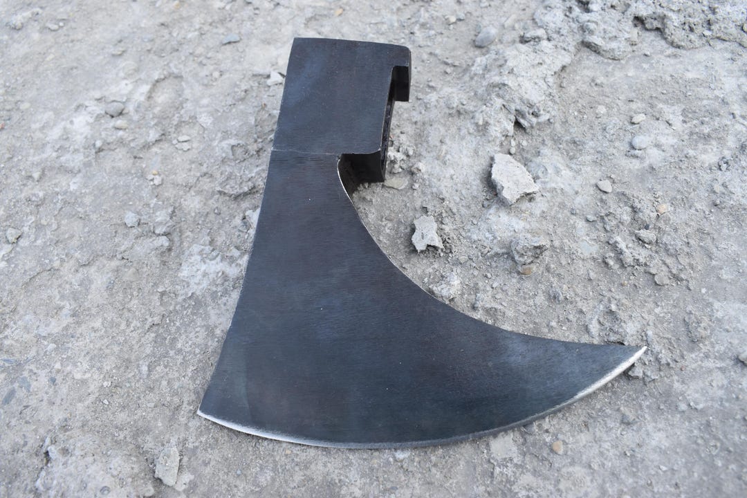 Hand-forged Decorative Axe Head | Rustic Craft Component | Viking-style ...