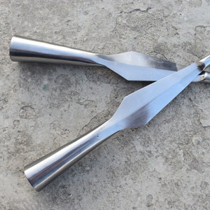 Set of 2 Hand Forged Medieval Spearhead Reenactment Blunt. Best Gift ...