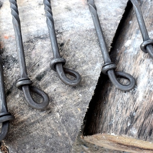 Hand-forged Medieval Black Rope Handle Cutlery Set - 5 Piece - Etsy