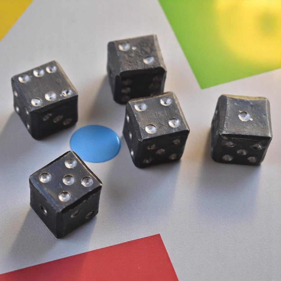 Medieval Wrought Iron Dice. for Playing Ludo, Board Games, Dice Games ...