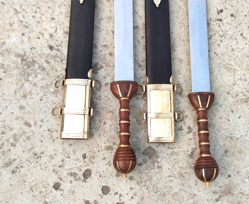 Roman Decorative Sword Set of 2 With Wooden Handle | Collectible ...