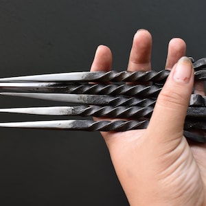 Hand Forged Half Twisted Viking Eating Spike Set of 5 - Etsy