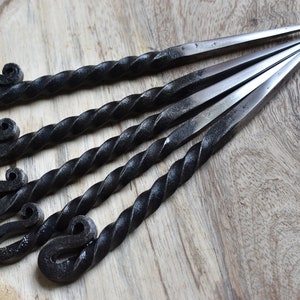 Hand-forged Half-twisted Viking Eating Spike Set of 5 – Medieval Style ...
