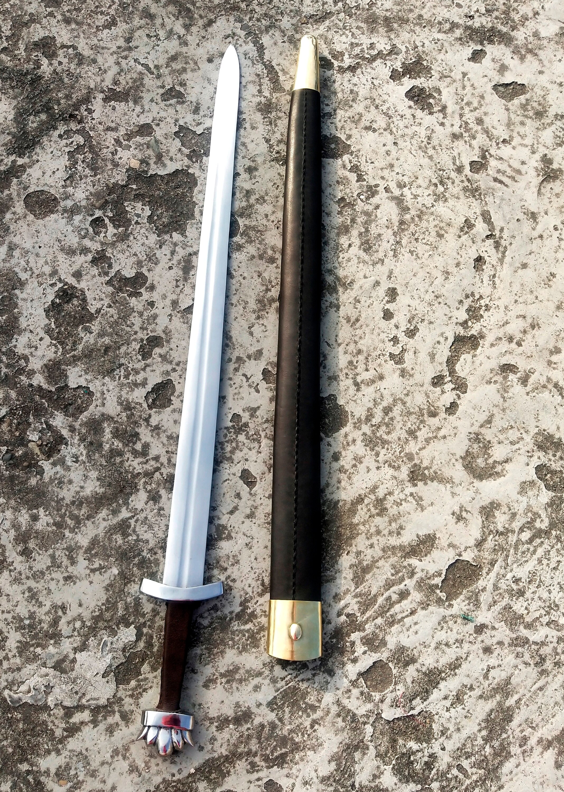 Viking Sword Medieval Replica With Wooden Scabbard - Etsy