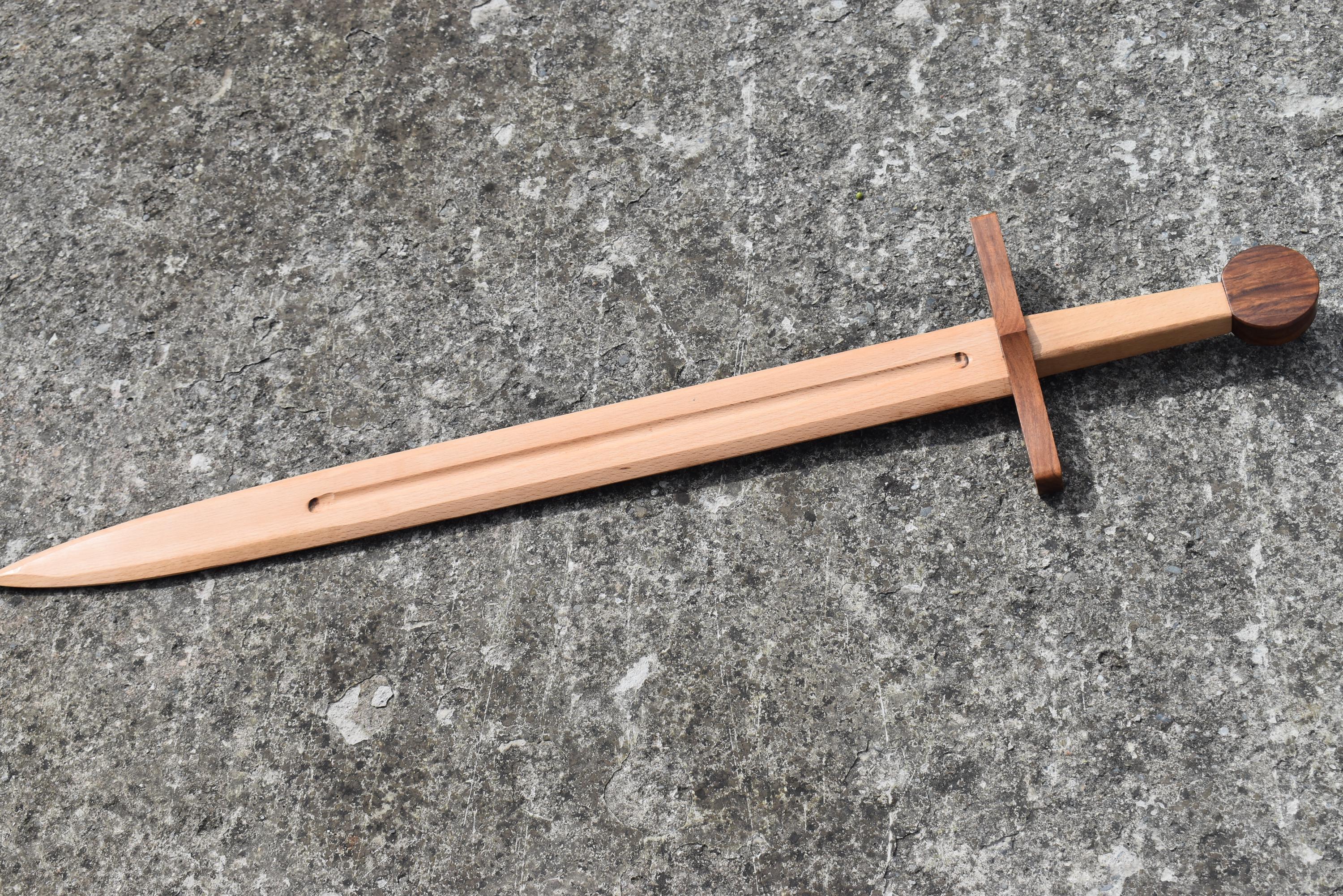 Hand-crafted Wooden Knight Sword — Medieval Cosplay & Display Replica ...