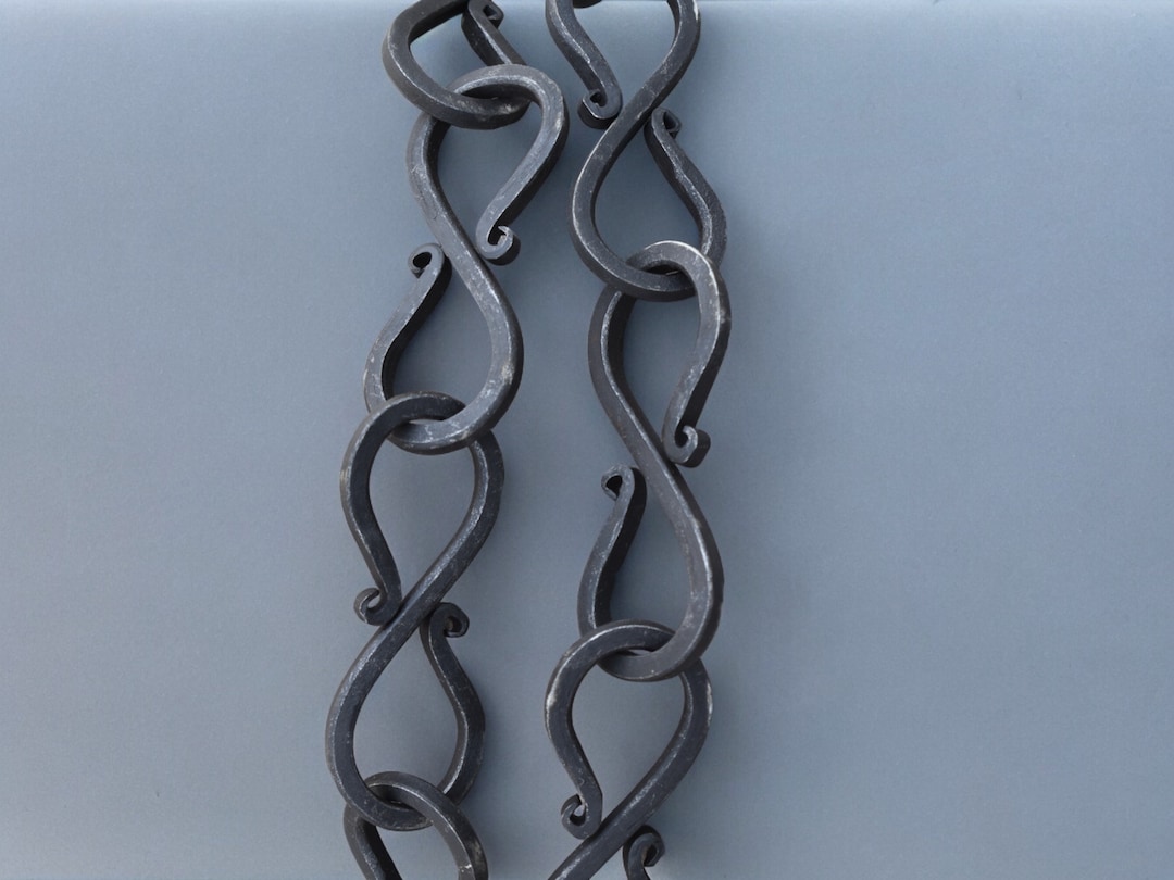 Hand Forged Medieval Viking S Hook Chain. Perfect for Garden Décor and ...