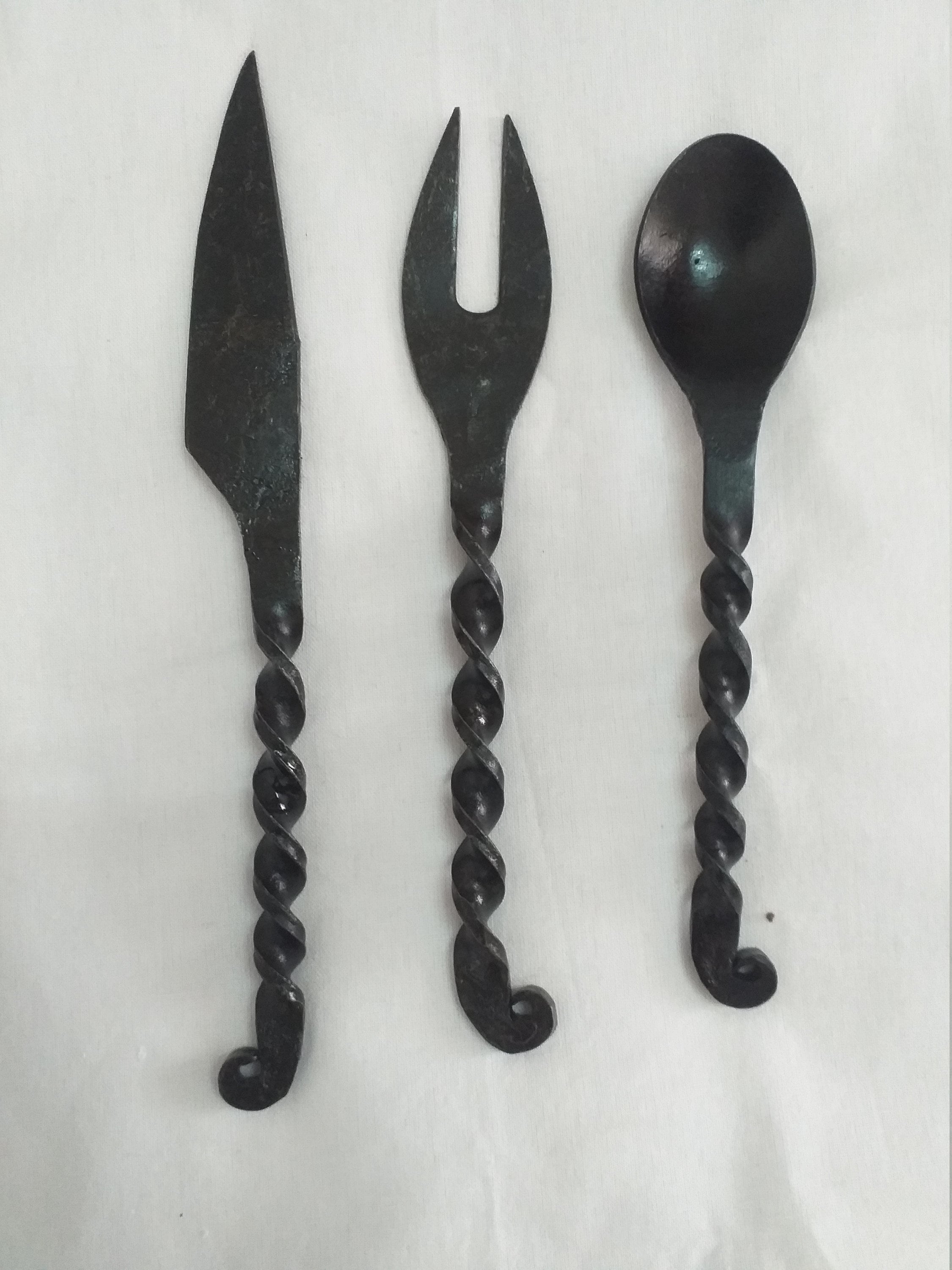 Hand Forged Ancient Cuttlery Set Medieval Cutlery Set - Etsy