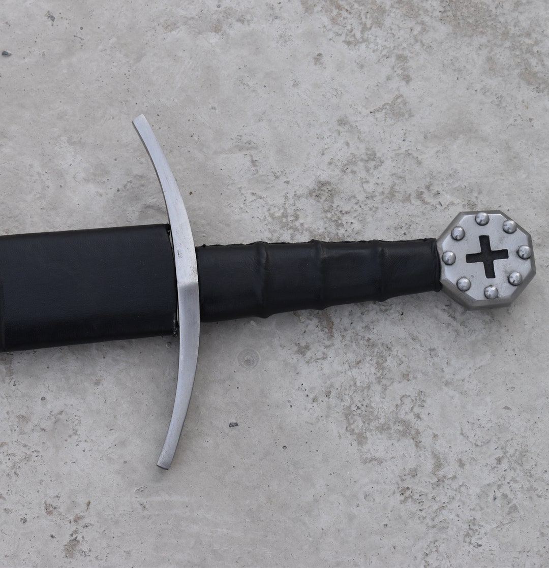 Decorative Medieval Holy Knight Templar Sword With Leather Scabbard ...