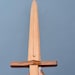 Hand-crafted Wooden Knight Sword — Medieval Cosplay & Display Replica ...
