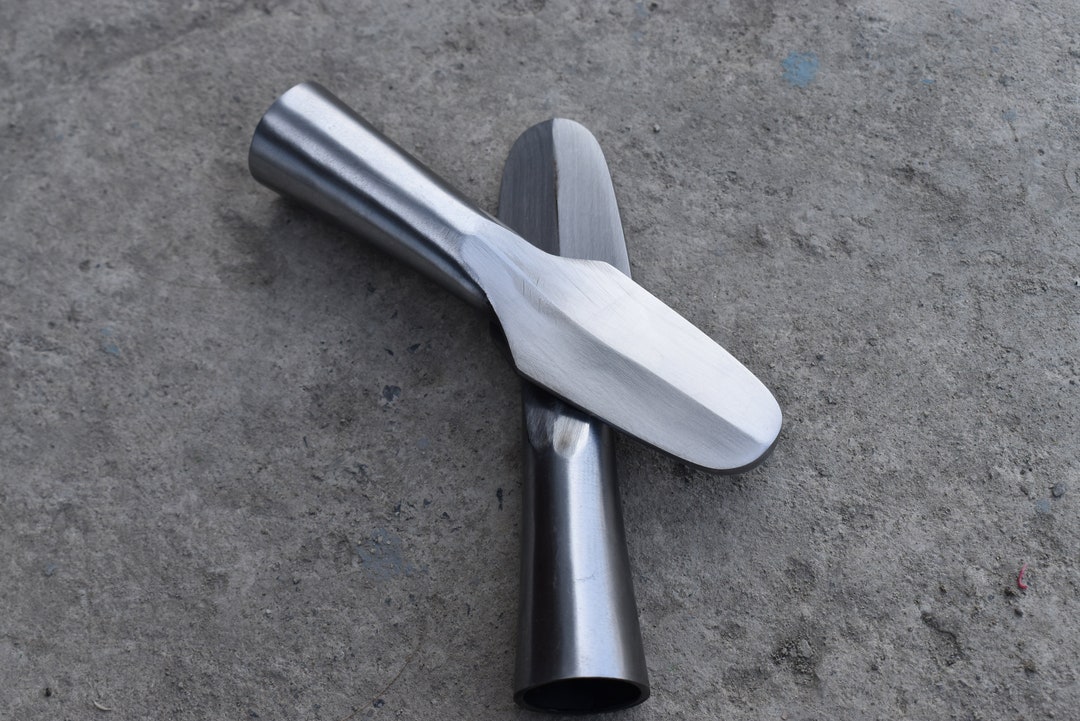Hand Forged Medieval Small Polish Blunt Spearhead for Outdoor Camping ...
