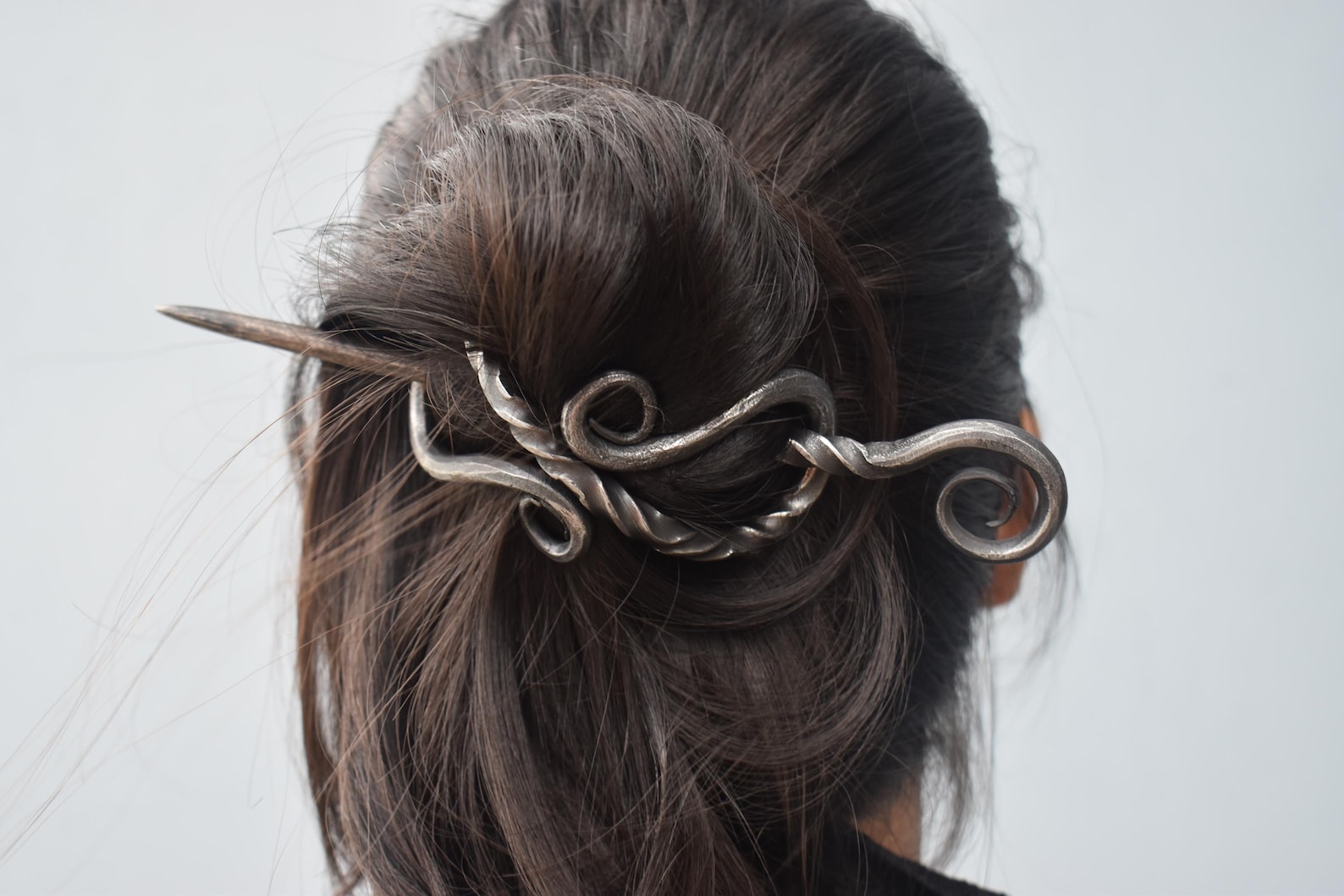 Hand-forged Iron Hair Stick – Medieval Style Juda Bun Holder - Etsy