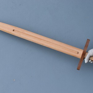 Hand-crafted Wooden Knight Sword — Medieval Cosplay & Display Replica ...