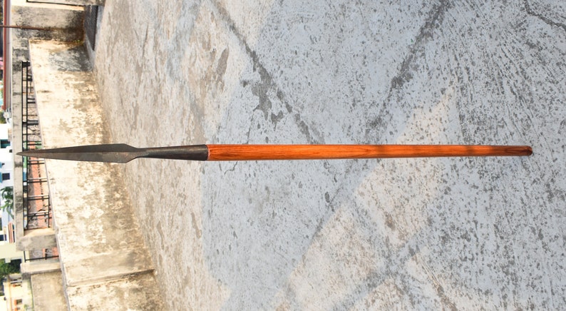 Viking Hand Forged Spearhead Medieval Javelin Spearhead With Wooden ...