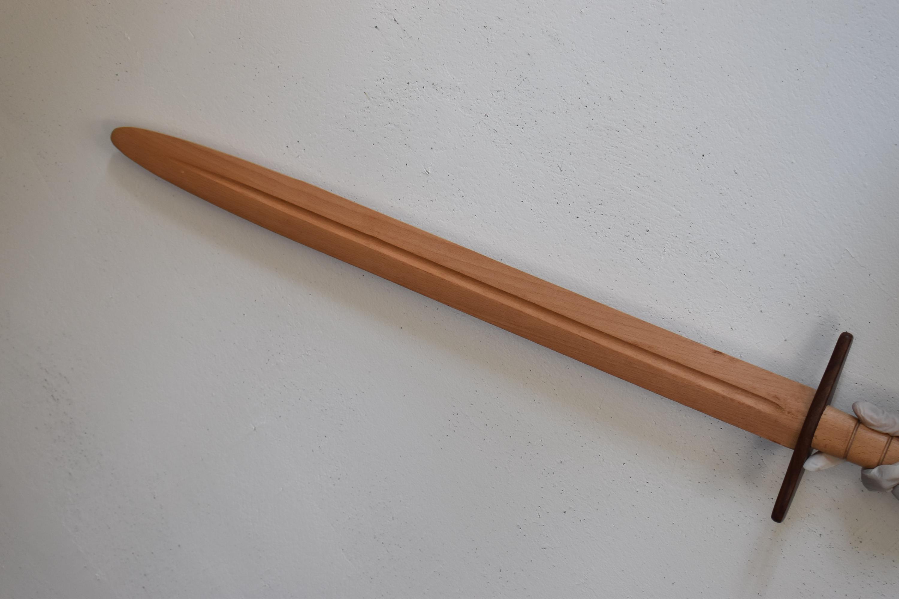 Hand-crafted Wooden Knight Sword — Decorative Art Object & Cosplay ...