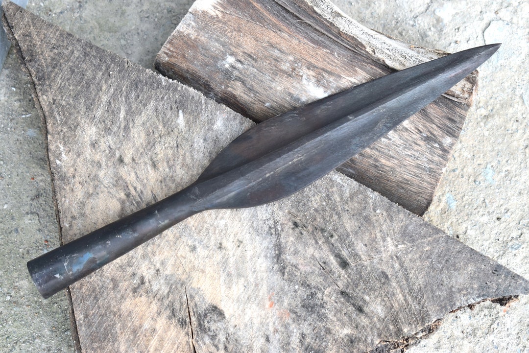 Hand Forged Medieval Viking Leaf Blade Spearhead. Best Gift for ...