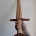 Hand-crafted Wooden Knight Sword — Decorative Art Object & Cosplay ...