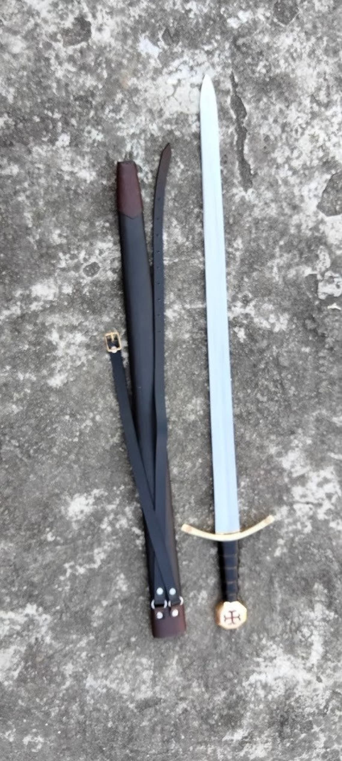 Decorative Knights Templar Sword – Medieval-style Collectible Display ...